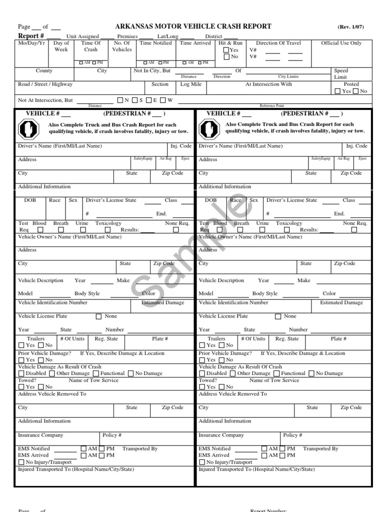 How Arkansas Reporting a Traffic Crash to State Police Requirements ...